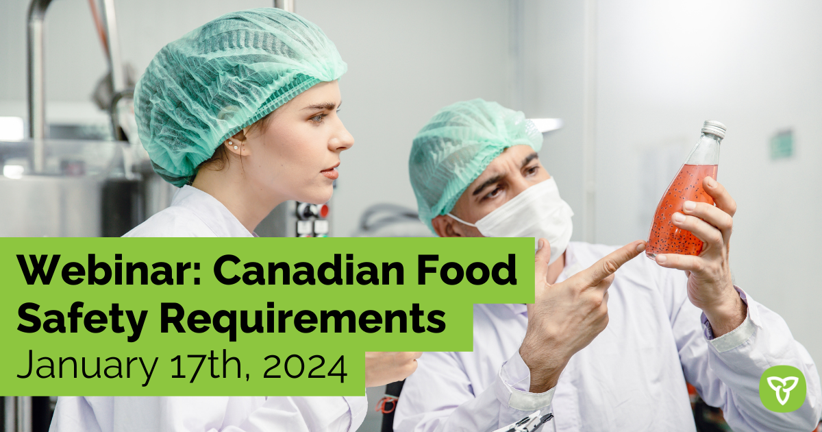 Webinar: Canadian Food Safety Requirements - Bay of Quinte Business Centre