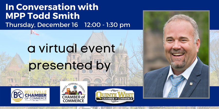 In Conversation with MPP Todd Smith - Bay of Quinte Business Centre